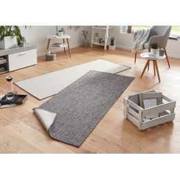 Teppich NORTHRUGS "Miami Wendeteppich" Gr. 12, grau, B:80cm H:5mm L:250cm, Kunstfaser, Teppiche, Teppich, In-& Outdoor, Wetterfest, Balkon, L&auml;ufer, Wohnzimmer, Wasserfest