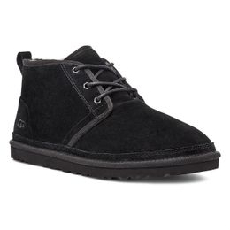 UGG Australia Schn&uuml;rboots UGG "Unisex Neumel", Herren, Gr. 8 (41), schwarz, Veloursleder, Schuhe Schn&uuml;rboots, Chukka Boot, Freizeitschuh mit l&auml;ssiger 3-Loch Schn&uuml;rung