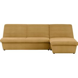 Ecksofa "LOOKS VIII L-Form", gelb (senf), B:274cm H:92cm T:168cm, 100% Polyester, LOOKS by Wolfgang Joop, Sofas, Ecksofa, Quersteppung, ohne Armlehnen, in zwei verschiedenen Gr&ouml;&szlig;en