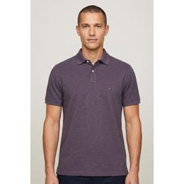 Poloshirt Tommy Hilfiger "1985 SLIM POLO", Herren, Gr. M, mulberry haze heather, Piqu&eacute;, Obermaterial: 96% Baumwolle, 4% Elasthan, Shirts Poloshirt, Markenstickerei, aus Baumwoll-Piqu&eacute;