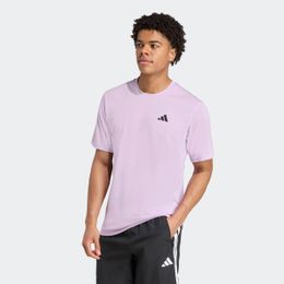 T-Shirt adidas Performance "TRAIN ESSENTIALS FEELREADY TRAINING", Herren, Gr. M, schwarz (powder plum, schwarz), Obermaterial: 70% Polyester, 30% Baumwolle, normal, Shirts T-Shirt