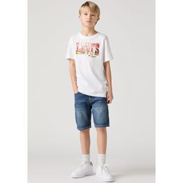 Jeansshorts LEVI'S KIDS "LVB NEW 511 SLIM FIT DENIM SHORT", Jungen, Gr. 4 (104), N-Gr, gold (goldenrod), Denim/Jeans, Obermaterial: 69% Baumwolle, 30% Polyester, 1% Elasthan, slim fit, Jeans Jeansshorts