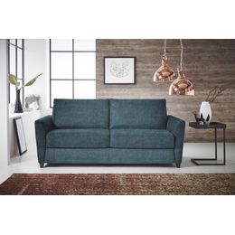 Schlafsofa Bali "Dallas, Dauerschl&auml;fer", blau (blaugr&uuml;n), B:195cm H:93cm T:103cm, Sofas, Schlafsofa, in 140er und 160er Breite, inkl. Ergoflex-Unterfederung