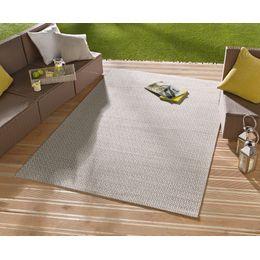 Teppich NORTHRUGS "Coin" Gr. 4, grau, B:160cm H:8mm L:230cm, Kunstfaser, Teppiche, Teppich, In-& Outdoor, Wetterfest, Balkon, Sisal-Optik, Wohnzimmer, L&auml;ufer