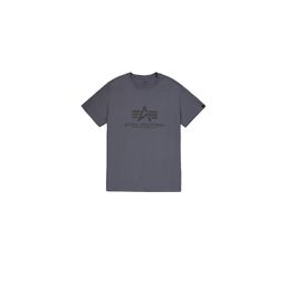 T-Shirt Alpha Industries "Basic T-Shirt BL", Herren, Gr. M, schwarz (grauschwarz, schwarz), Obermaterial: 100% Baumwolle, Shirts T-Shirt