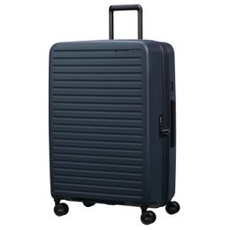 Hartschalen-Trolley Samsonite "RESTACKD, verschiedene Gr&ouml;&szlig;en und Farben", Damen, Gr. B/H/T: 51cm x 75cm x 29cm 99 l, schwarz (midnight), Polypropylen, unifarben, Koffer Hartschalen-Trolley, Reisekoffer mit TSA Schloss Volumenerweiterung Packtaschen