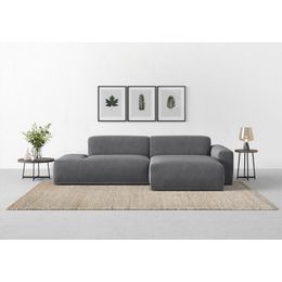 Ecksofa Trendmanufaktur "Braga, mit hochwertigem Kaltschaum, L-Form, in Cord erh&auml;ltlich", grau (dunkelgrau), B:275cm H:72cm T:160cm, 92% Polyester, 8% Nylon, Sofas, Ecksofa, modernes Sofa, Couch mit hohem Sitzkomfort, 275/72/160 cm (B/H/T)