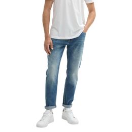 Slim-fit-Jeans Tom Tailor Denim, Herren, Gr. 31, L&auml;nge 34, blau (tinted blau denim), Denim/Jeans, Obermaterial: 70% Baumwolle, 28% Polyester, 2% Elasthan, unifarben, slim fit kn&ouml;chellang, Jeans Slim-fit-Jeans, im Five-Pocket Style