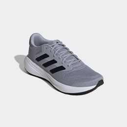 Laufschuh adidas Performance "RESPONSE", Damen, Gr. 39, halo silber, core schwarz, grau, Synthetik, Textil, Schuhe Laufschuh