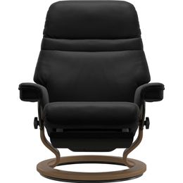 Relaxsessel stressless "Sunrise", schwarz (schwarz batick), B:88cm H:103cm T:78cm, Leder BATICK: BATICK ist ein leicht korrigiertes, durchgef&auml;rbtes und genarbtes M&ouml;belleder, bei dem die meisten Unebenheiten und Spuren in der Regel entfernt wurden.;Leder PALOMA: PALOMA ist ein durchgef&auml;rbtes Semianilin-M&ouml;belleder mit nat&uuml;rlicher Narbung.;ROHLEDER Stoff Q2 FARON: Ein fester zuverl&auml;ssiger Boucl&eacute; mit 