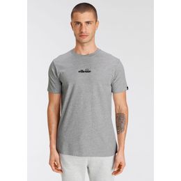 T-Shirt Ellesse "H T-SHIRT", Herren, Gr. M, grau (grau, marl), Obermaterial: 90% Baumwolle, 10% Polyester, Rundhals, Shirts T-Shirt