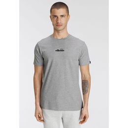 T-Shirt Ellesse "H T-SHIRT", Herren, Gr. S, grau (grau, marl), Obermaterial: 90% Baumwolle, 10% Polyester, Rundhals, Shirts T-Shirt