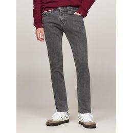 Slim-fit-Jeans Tommy Jeans "SCANTON SLIM BRANDED DH4273", Herren, Gr. 38, L&auml;nge 34, schwarz (denim schwarz), Denim/Jeans, Obermaterial: 98% Baumwolle, 2% Elasthan, slim fit, Jeans Slim-fit-Jeans