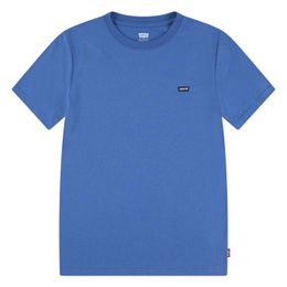 T-Shirt LEVI'S KIDS "LVB BATWING CHEST HIT", Jungen, Gr. 3 (98), blau (star sapphire), Single Jersey, Obermaterial: 100% Baumwolle, unifarben, Basic schmal h&uuml;ftlang, Rundhals, abgesteppte Kante, Shirts T-Shirt, Mit Logo Stickerei for BOYS