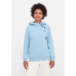 Kapuzensweatshirt Bench. "643155", Damen, Gr. 40, blau (blau bell), Sweatware, Obermaterial: 70% Polyester, 30% Baumwolle, unifarben, Sweatshirts Kapuzensweatshirt