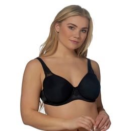 B&uuml;gel-BH ELBRINA "Spacer Bra", Damen, Gr. 70, Cup D, schwarz, Spitze, Obermaterial: 50% Polyester, 42% Polyamid, 8% Elasthan, unifarben, comfort fit, BHs B&uuml;gel-BH, vorgeformte Cups, breite Tr&auml;ger, mit B&uuml;gel, mit Spitze, feminin
