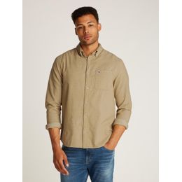 Hemdjacke Tommy Jeans "TJM ENTRY CORD SHIRT EXT", Herren, Gr. S, newsprint, relic tan, Cord, Obermaterial: 100% Baumwolle, unifarben, normal h&uuml;ftlang, 1-Knopf-Manschette, Jacken Hemdjacke, mit Brusttasche und Logostickerei