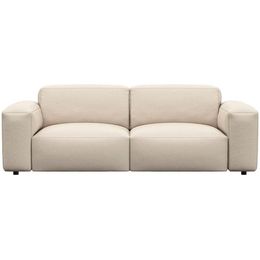 2,5-Sitzer FLEXLUX "Lucera Sofa, super bequem durch hochwertigen Sitzaufbau mit Kaltschaum", wei&szlig; (warm wei&szlig;), B:219cm H:73cm T:102cm, 100% Echteder, Sofas, 2 5-Sitzer, modern & anschmiegsam, Designsofa
