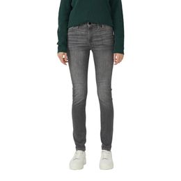 Skinny-fit-Jeans s.Oliver "IZABELL", Damen, Gr. 40, L&auml;nge 30, grau (grau washed), Denim/Jeans, Obermaterial: 84% Baumwolle, 14% Polyester, 2% Elasthan, skinny fit lang, Jeans Skinny-fit-Jeans, in coolen, unterschiedlichen Waschungen