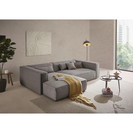 Ecksofa "PIARA XXL, Big-Sofa, Cord, Leinenoptik o. Strukturstoff, L-Form", grau (anthrazit), B:288cm H:66cm T:198cm, 100% Polyester, LeGer Home by Lena Gercke, Sofas, Ecksofa, wahlweise Ottomane rechts/links, Kedernaht, extra tiefe Sitzfl&auml;che