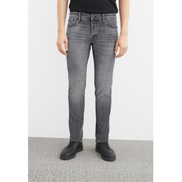 Jack & Jones Slim-fit-Jeans JACK & JONES "JJIGLENN mit Used-Look und Stretchkomfort", Damen, Gr. 29, L&auml;nge 32, schwarz (schwarz denim), Denim/Jeans, Obermaterial: 68% Baumwolle, 30% Polyester, 2% Elasthan, Abriebeffekte, slim fit lang, Jeans Slim-fit-Jeans, Abriebeffekte, modisch, slim fit, Baumwollmischung