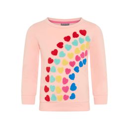 Kidsworld Sweatshirt M&auml;dchen Gr&ouml;&szlig;e 92/98 azur / apricot / pink / dunkelrot