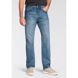 Levi's Straight-Jeans LEVI'S "501 LEVI'S ORIGINAL", Herren, Gr. 33, L&auml;nge 34, blau (chemicals), Denim/Jeans, Obermaterial: 100% Baumwolle, normal lang, Jeans Straight-Jeans, mit Markenlabel