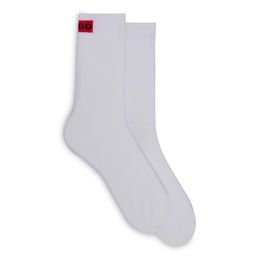Businesssocken HUGO UNDERWEAR "2P RS LABEL CC W", Damen, Gr. 35-38, wei&szlig;, Baumwollmischung, unifarben, normal, Socken Businesssocken, mit eingesticktem Markenlabel