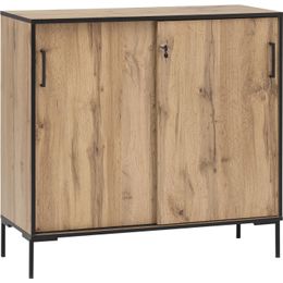 Aktenschrank Schildmeyer "Serie 2000", beige (eiche landhaus dekor), B:100,1cm H:96,6cm T:41cm, FSC-zertifizierter Holzwerkstoff, Schr&auml;nke, Aktenschrank