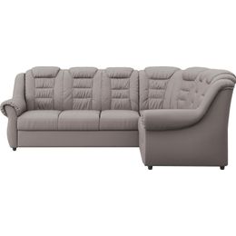 Ecksofa Home Affaire "Boston L-Form", beige (sand), B:266cm H:102cm T:216cm, 64% Polyurethan, 25% Polyester, 11% Baumwolle, Sofas, Ecksofa, mit hoher R&uuml;ckenlehne, wahlweise mit Bettfunktion & Stauraum