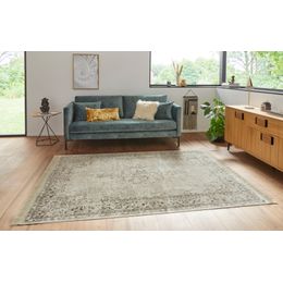 Teppich Hanse Home "Orient Vintage Medaillon" Gr. 6, beige (creme), B:195cm H:5mm L:300cm, Viskose, Teppiche, Teppich, Orientalisch mit Fransen, Orient, Wohnzimmer, Schlafzimmer, Esszimmer