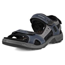 Outdoorsandale Ecco "Offroad", Herren, Gr. 50, blau (marine grau), Nubukleder, Schuhe Outdoorsandale, Sommerschuh, Klettschuh, Outdoorschuh, in Trekking-Optik