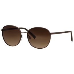 Marc O'Polo Sonnenbrille MARC O'POLO, Herren, chocolate matt, matt, metallic, Sonnenbrillen Sonnenbrille, Form rund, Logoschriftzug auf B&uuml;gel und Glas, Polyamid UV 400