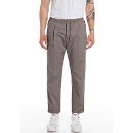 Schlupfhose Replay "Regular Fit", Herren, Gr. 30, L&auml;nge 30, grau (grau militar), Obermaterial: 97% Baumwolle, 3% Elasthan, regular fit lang, Hosen Schlupfhose, mit elastischem Bund