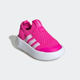 Slip-On Sneaker adidas Sportswear "BUBBLECOMFY KIDS", M&auml;dchen, Gr. 24, wei&szlig; (shock pink, cloud wei&szlig;, core schwarz), Textil, Schuhe Slip-On Sneaker, f&uuml;r Kinder