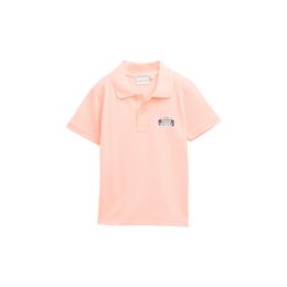 Poloshirt Tom Tailor, Jungen, Gr. 128/134, soft neon coral, Piqu&eacute;, Obermaterial: 50% Baumwolle, 50% Polyester, bedruckt, regular fit taillenbedeckt, Shirts Poloshirt, mit kleinem Brust Print
