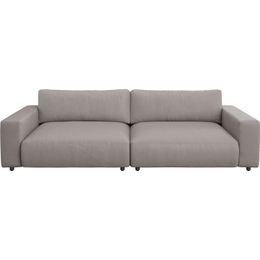 Big-Sofa Musterring "LUCIA", beige (bisquit puro), B:252cm H:81cm T:124cm, Flachgewebe FLORIS (100% Polyester);Flachgewebe VALMONT (60% Baumwolle/ 40% Leinen);Microfaser CRONA (100% Polyester), Sofas, Big-Sofa, in vielen Qualit&auml;ten und 4 unterschiedlichen N&auml;hten, 2,5-Sitzer