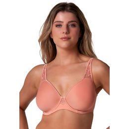 B&uuml;gel-BH ELBRINA "Spacer Bra", Damen, Gr. 90, Cup G, orange (bright peach), Spitze, Obermaterial: 50% Polyester, 42% Polyamid, 8% Elasthan, unifarben, comfort fit, BHs B&uuml;gel-BH, vorgeformte Cups, breite Tr&auml;ger, mit B&uuml;gel, mit Spitze, feminin