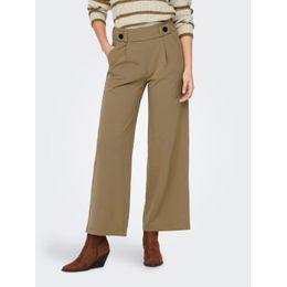 Jacqueline de Yong Jerseyhose JDY "JDYGEGGO NEW LONG PANT JRS NOOS", Damen, Gr. L (40), L&auml;nge 32, braun (sepia tint detail:schwarz buttons), Jersey, Obermaterial: 95% Polyester, 5% Elasthan, unifarben, relaxed fit lang, Hosen Jerseyhose, Materialmix
