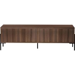 Lowboard OTTO HOME "Valloire", braun, B:176cm H:55cm T:38cm, Holzwerkstoff, MDF, Sideboards, Lowboard, Kommode, Push-to-open Funktion, Breite 176 cm