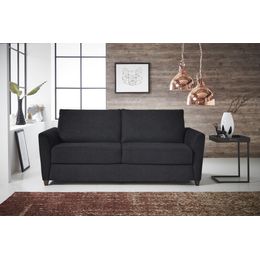 Schlafsofa Bali "Dallas, Dauerschl&auml;fer", grau (dunkelgrau), B:195cm H:93cm T:103cm, Sofas, Schlafsofa, in 140er und 160er Breite, inkl. Ergoflex-Unterfederung