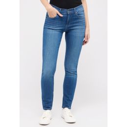 Straight-Jeans Angels "CICI", Damen, Gr. 40, L&auml;nge 32, blau (mid blau used), Denim/Jeans, Obermaterial: 92% Baumwolle, 6% Polyester, 2% Elasthan, slim fit, Jeans Straight-Jeans, Straight-Schnitt, Slim fit Passform, aus Baumwollmischung