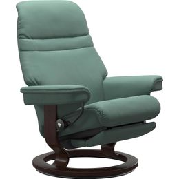 Relaxsessel stressless "Sunrise", gr&uuml;n (aqua gr&uuml;n paloma), B:79cm H:103cm T:78cm, Leder BATICK: BATICK ist ein leicht korrigiertes, durchgef&auml;rbtes und genarbtes M&ouml;belleder, bei dem die meisten Unebenheiten und Spuren in der Regel entfernt wurden.;Leder PALOMA: PALOMA ist ein durchgef&auml;rbtes Semianilin-M&ouml;belleder mit nat&uuml;rlicher Narbung.;ROHLEDER Stoff Q2 FARON: Ein fester zuverl&auml;ssiger Boucl&eacute; mit e