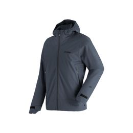 Outdoorjacke Maier Sports "Solo Tipo M", Herren, Gr. 60, grau, 100% Polyester (recycled), Rundhals, Jacken Outdoorjacke, Herren Jacke, atmungsaktiv wasserdicht, Regenjacke mit Kapuze
