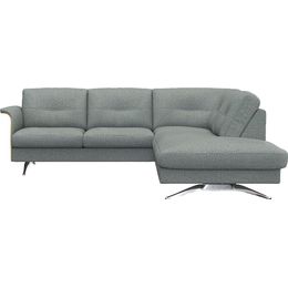 Ecksofa FLEXLUX "Glow, super bequem durch hochwertigem Sitzaufbau mit Federkern, L-Form", blau (sky blau), B:236cm H:81cm T:224cm, 62% Polyester/17%Baumwolle/14%Viscose/7%Leinen, Sofas, Ecksofa, Modernes skandinavisches Design
