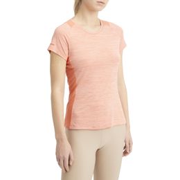 T-Shirt Energetics "Da.-T-Shirt Evii SS W", Damen, Gr. XL, rot (melange, rot light, re), Web, Obermaterial: 92% Polyester, 8% Elasthan, Rundhals, Raglan&auml;rmel eingefasste Kante, Shirts T-Shirt