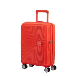 Hartschalen-Trolley American Tourister "SOUNDBOX, in verschiedenen Farben und Gr&ouml;&szlig;en", Herren, Gr. B/H/T: 40cm x 55cm x 20cm 35,5 l, neon orange, Polypropylen, unifarben, Koffer Hartschalen-Trolley, Reisekoffer Trolley Aufgabegep&auml;ck TSA-Zahlenschloss Volumenerweiterung