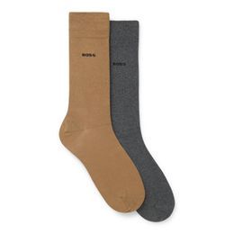 Businesssocken BOSS "2P RS Uni CC", Herren, Gr. 39-42, medium beige 262, Baumwollmischung, normal, Socken Businesssocken, mit Markenlogo