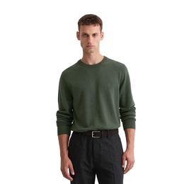 Marc O'Polo Rundhalspullover MARC O'POLO, Herren, Gr. XXL, mangrove, Strick, Obermaterial: 54% Baumwolle, 29% Schurwolle, 17% Polyamid, Rundhals, B&uuml;ndchen, Pullover Rundhalspullover