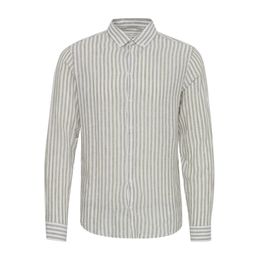Langarmhemd Casual Friday "Langarmhemd CFAton", Herren, Gr. XXL, N-Gr, gr&uuml;n (vetiver), Obermaterial: 55% Leinen LI. 45% Baumwolle CO., Hemden Langarmhemd